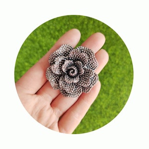 Resin Craft Flowers Glitter 45mm Resin 3D Diamond Flower Flatback ...