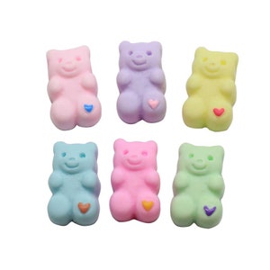 16mm New Resin Cute Mixed Mini Solid Bear Flat Back Cabochon ...