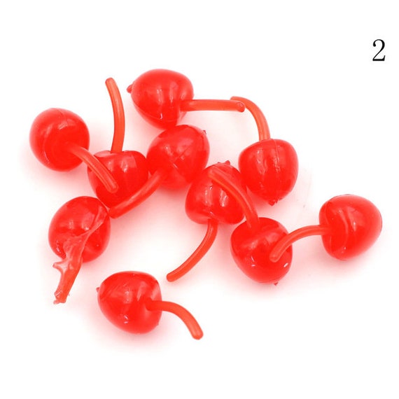 3D Simulation Food Fake Cherries Miniature DIY Decorative - Etsy