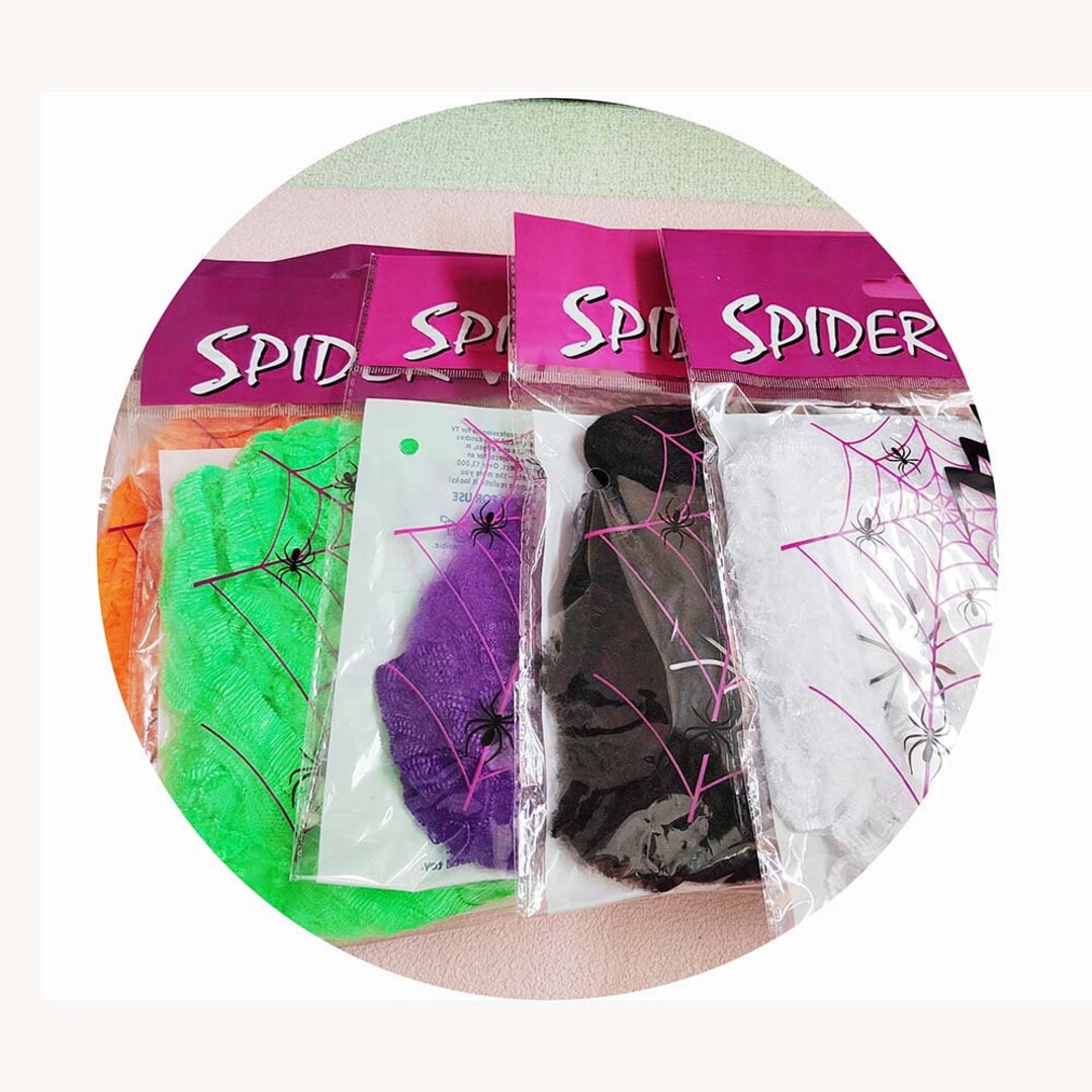 Stretchy Spider Web Halloween Party Decorations Stretchy Spider Web ...