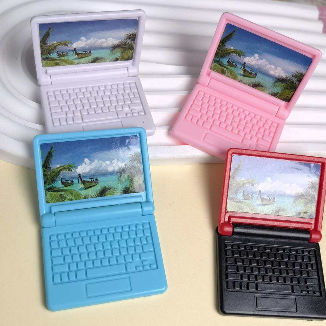 Cute Laptops Small Mini Model Toys Educational Toys Miniature Dollhouse ...