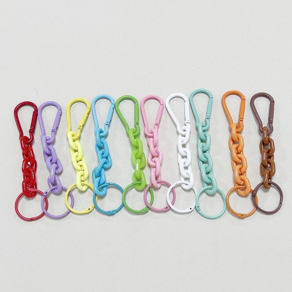 Custom 125mm Length Plastic Chain Key Chains Candy Color Keychain - Etsy