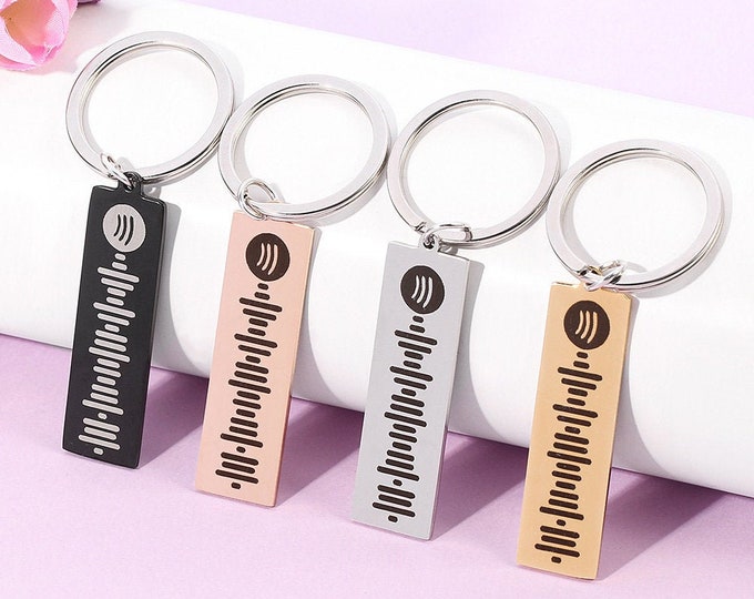 Spotify Code Keyring Custom Song Scan Spotify Keychain Personalized ...
