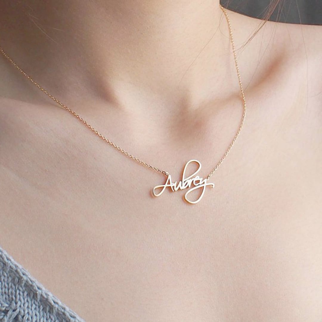 Name Necklace, Custom Name Necklace, Gold Name Necklace, Silver Name ...