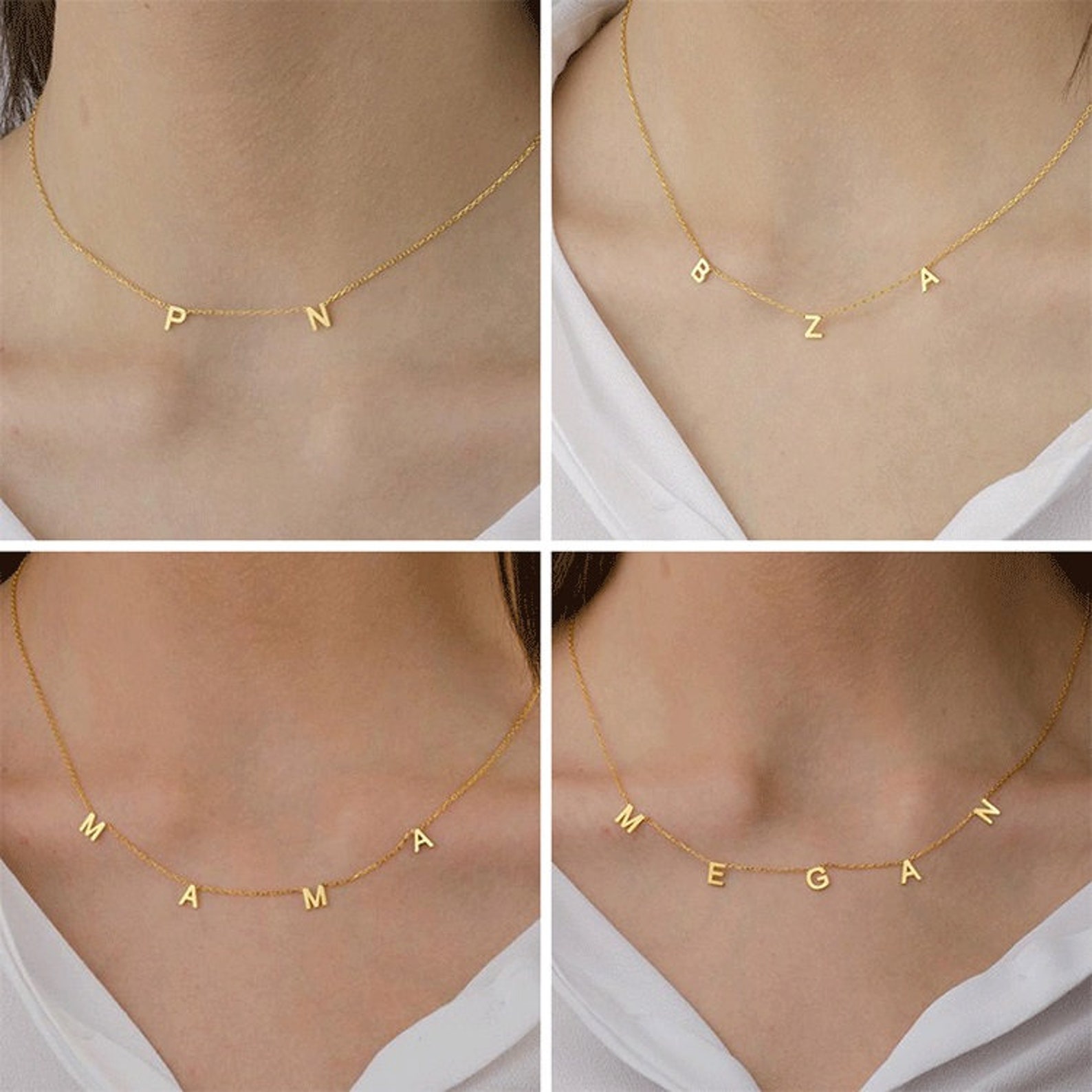 Collana nome personalizzato collana nome lettera collana | Etsy