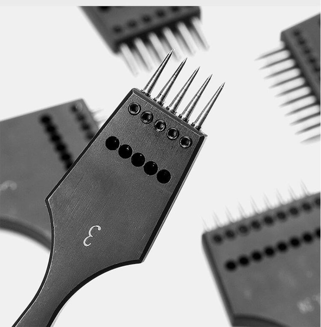 Pricking Irons Leather Craft, Stitching Chisel, Lacing Chisel, Round ...