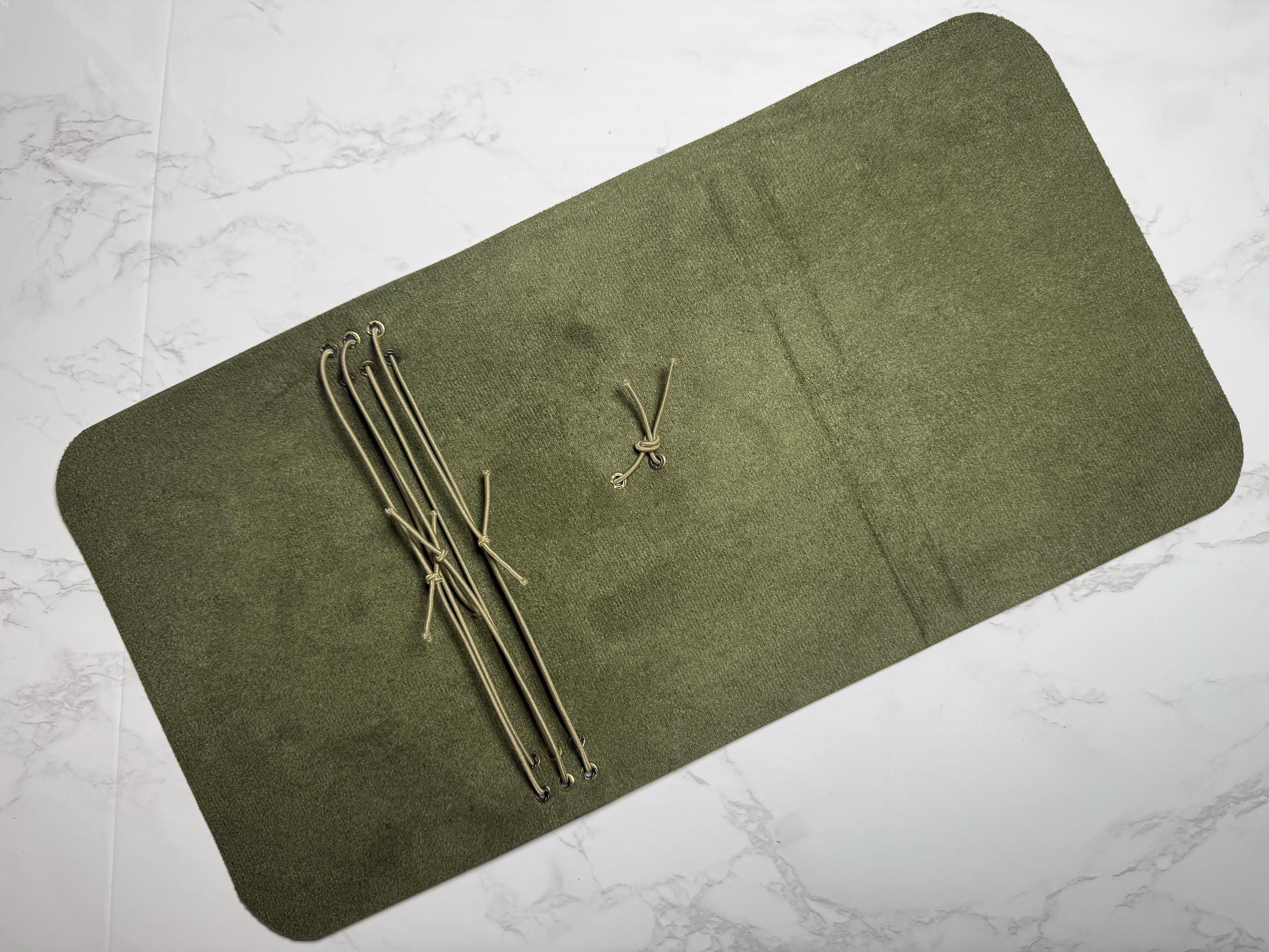 Dark Green A5 Faux Leather Refillable Journal Cover – Tri-fold Notebook ...