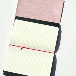 Pink A5 Faux Leather Refillable Journal Cover – Tri-fold Notebook ...