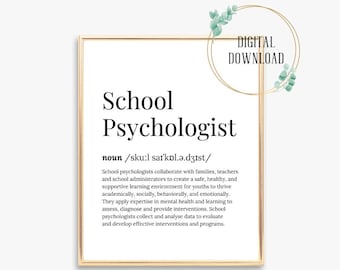 School Psychologist Posters Psychology Office Decor Wall Art - Etsy