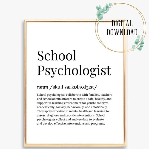 School Psychologist Card Print Gift Office Decor for Psych - Etsy