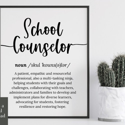 School Counseling Door Sign Decor Counselor Poster Wall Art - Etsy