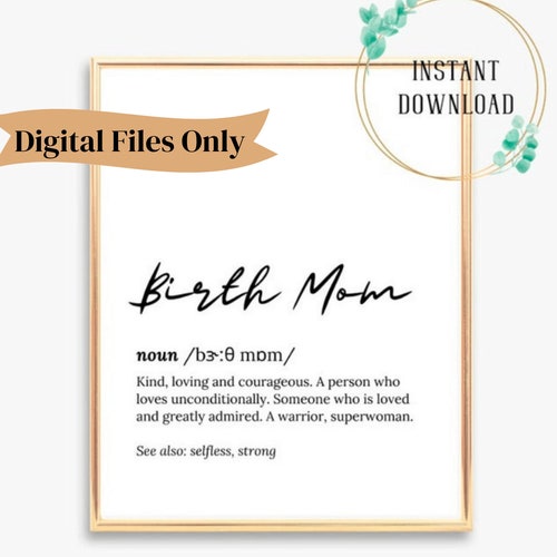 Adoption Birth Mom Gifts Birth Mom Card Birth Mom Gift for - Etsy