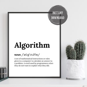 Algorithm Funny Programmer Birthday Card Computer Programmer Art Gift ...