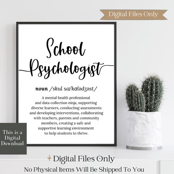 School Psychologist Card Print Gift Office Decor for Psych - Etsy