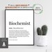 Biochemist Gift Biochemistry Gifts Poster Gift Card Wall Art - Etsy