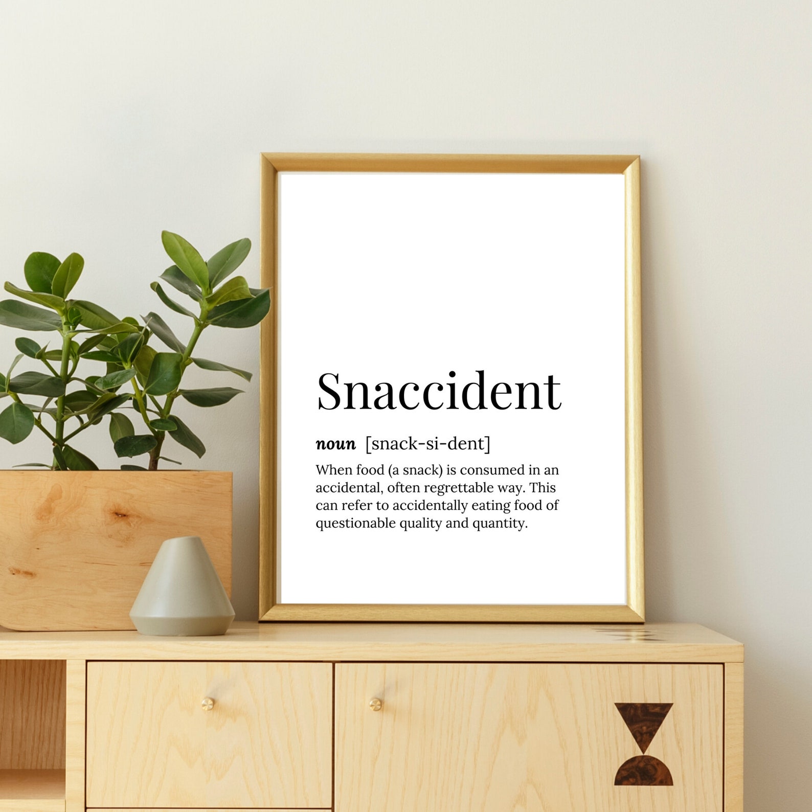 Snaccident Quote Snaccident Print Gift for Foodie Birthday - Etsy