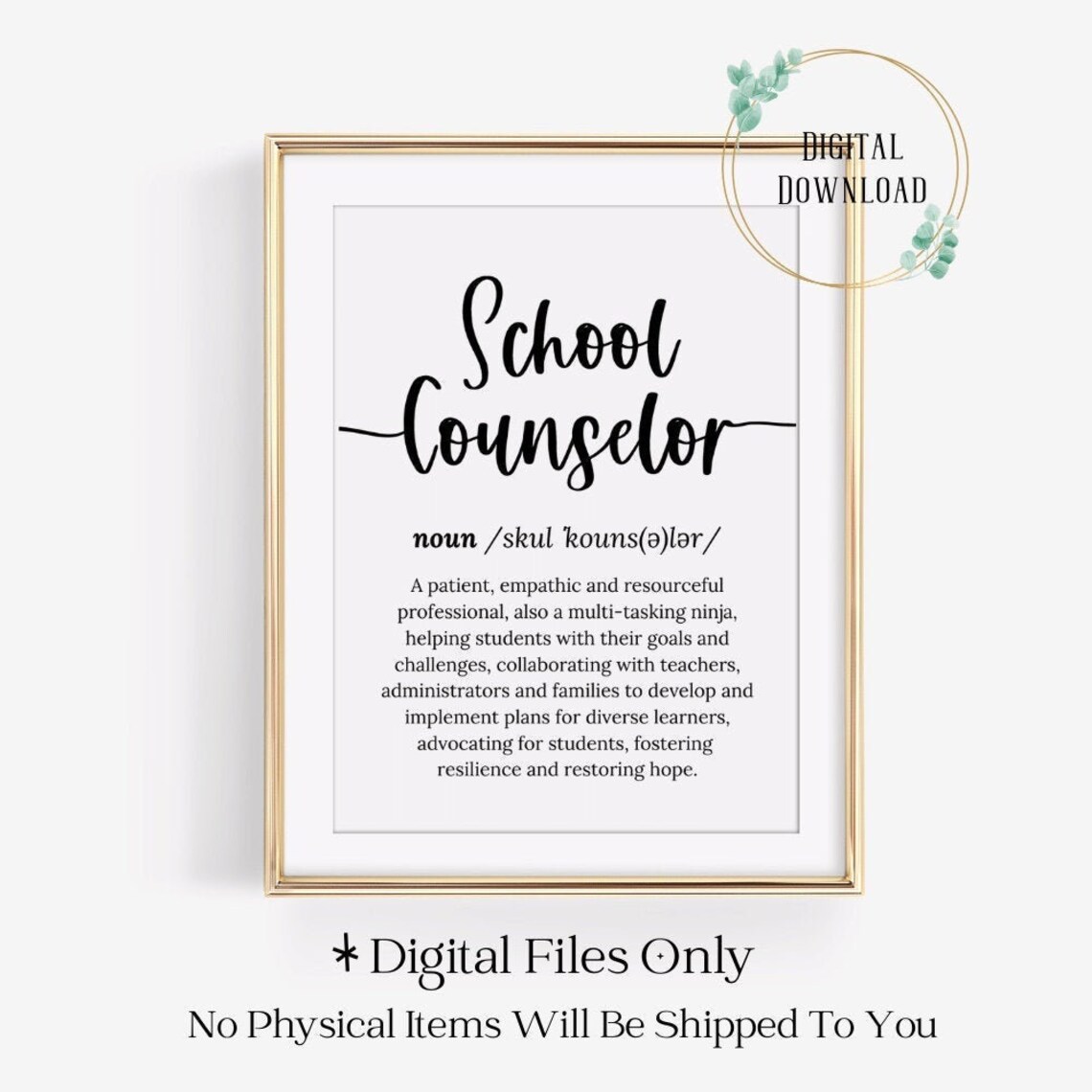 School Counselor Quotes Desk Gift Thank You Sign Counselling Gifts for ...