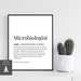 Microbiologist Gift Microbiology Gifts Graduation Card Print Art Quote ...