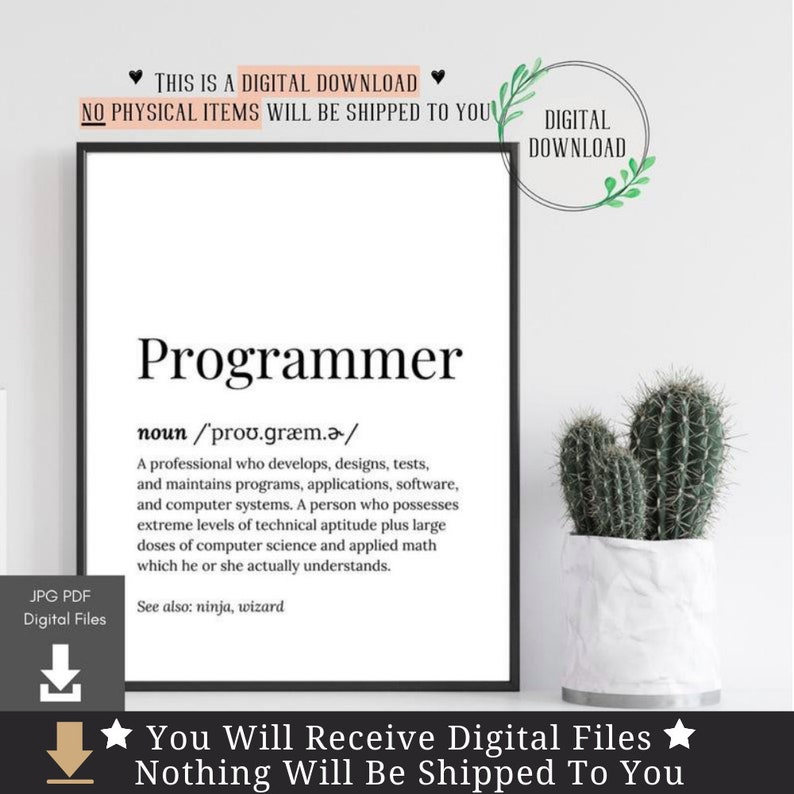 Programmer Gifts Programming Prints Poster Gift Graduation | Etsy