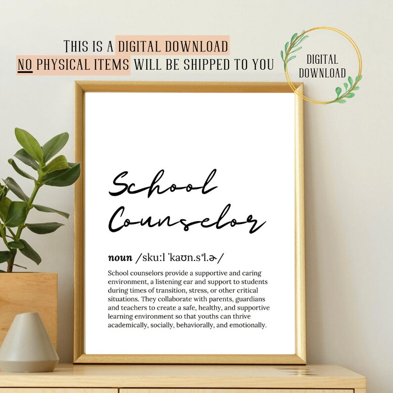 School Counselor Office Decor Counseling Wall Art Counsellor - Etsy