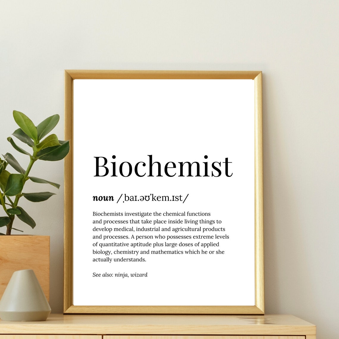 Biochemist Gift Biochemistry Gifts Poster Gift Card Wall Art Quotes ...