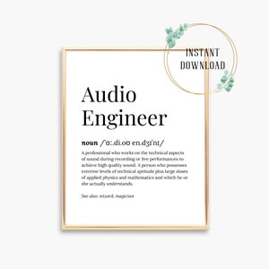 Audio Engineer Graduation Gift Sound Engineer Card Art for Audio ...