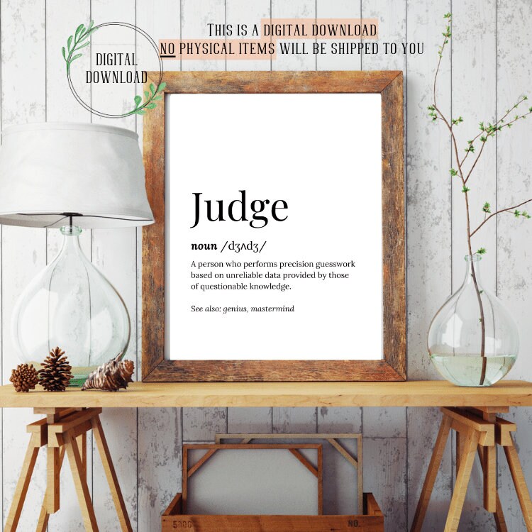 Judge Art Gift Funny Gifts for a Judge Happy Birthday Card | Etsy
