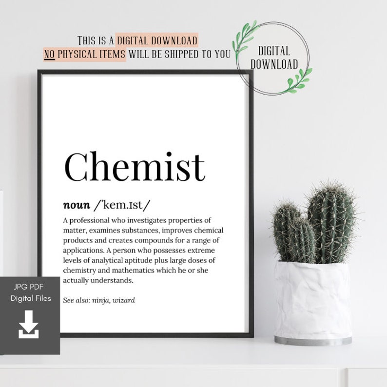 Chemist Card Sign Gift Chemistry Student Gifts Chemistry - Etsy