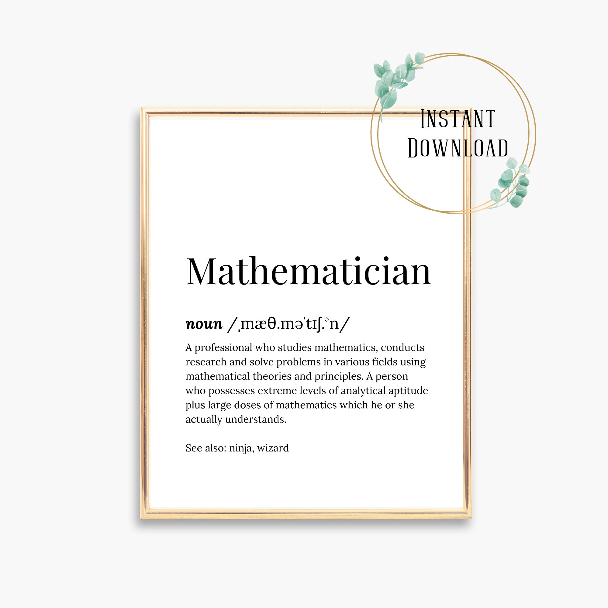 Mathematician Gifts Print Gift for Mathematician Wall Art Math Major ...
