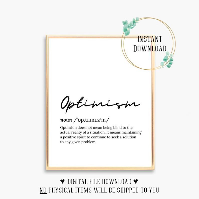 Dalai Lama Quote Wall Art Optimism Print Optimistic Signs | Etsy