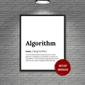 Algorithm Funny Programmer Birthday Card Computer Programmer Art Gift ...