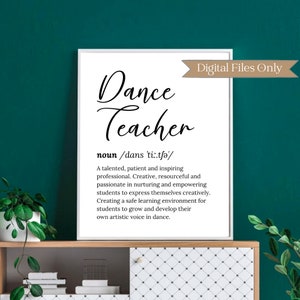 Dance Teacher Thank You Card Gifts Appreciation Gift for Dance Teachers ...