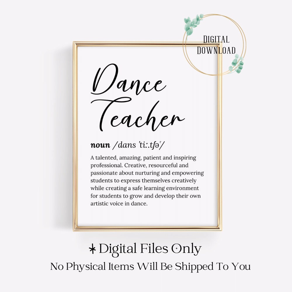 Dance Teacher Thank You Card Gifts Appreciation Gift for Dance Teachers ...