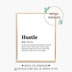 Hustle Print Hustle Quotes Hustle and Grind Hustle Gifts Hard Wire Art ...