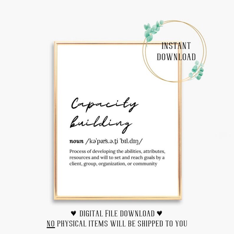 Capacity Building Social Work Quote Social Worker Gift - Etsy