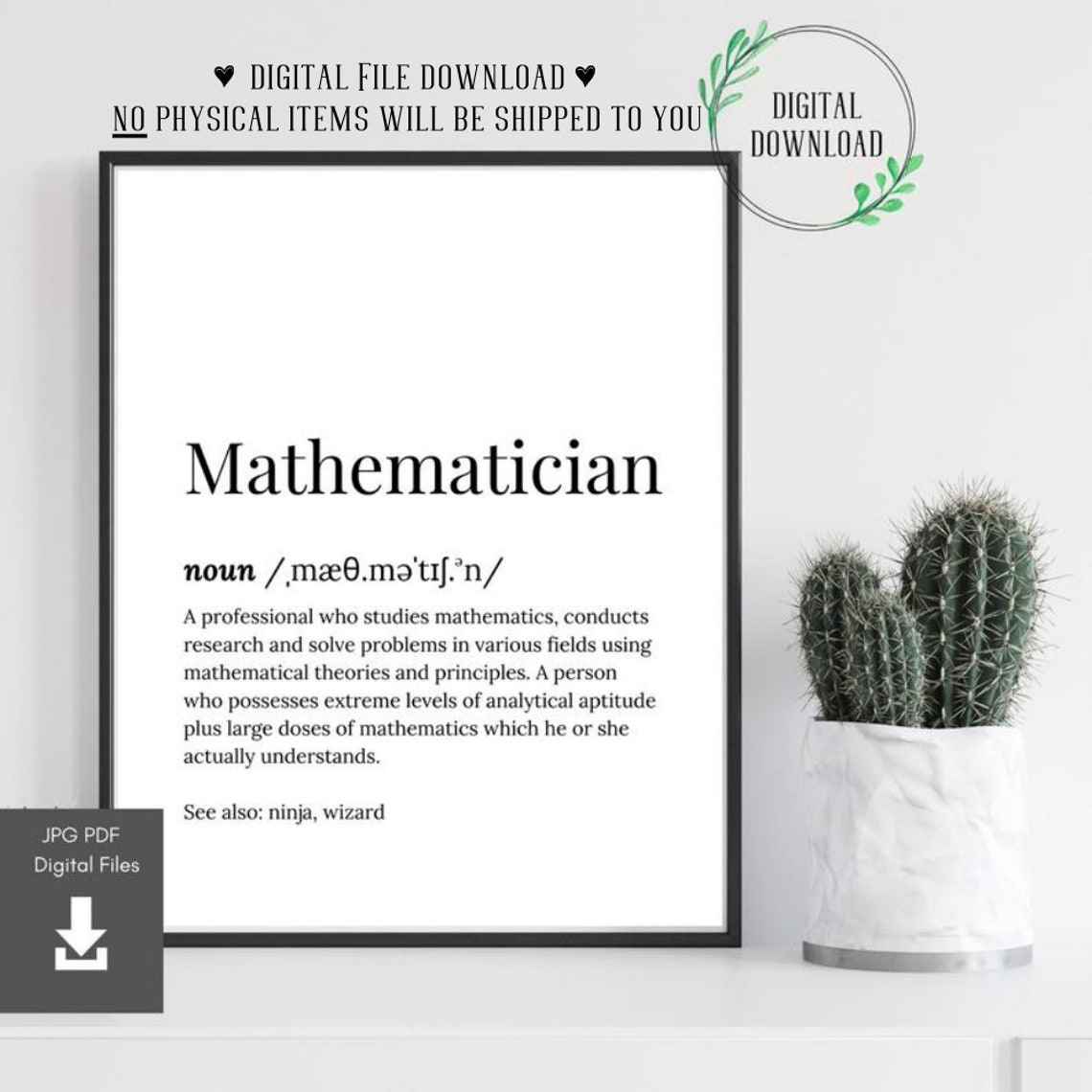Mathematician Gifts Print Gift for Mathematician Wall Art Math Major ...