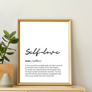 Self-love Prints Mental Health Quote Counselor Office Decor Gifts ...