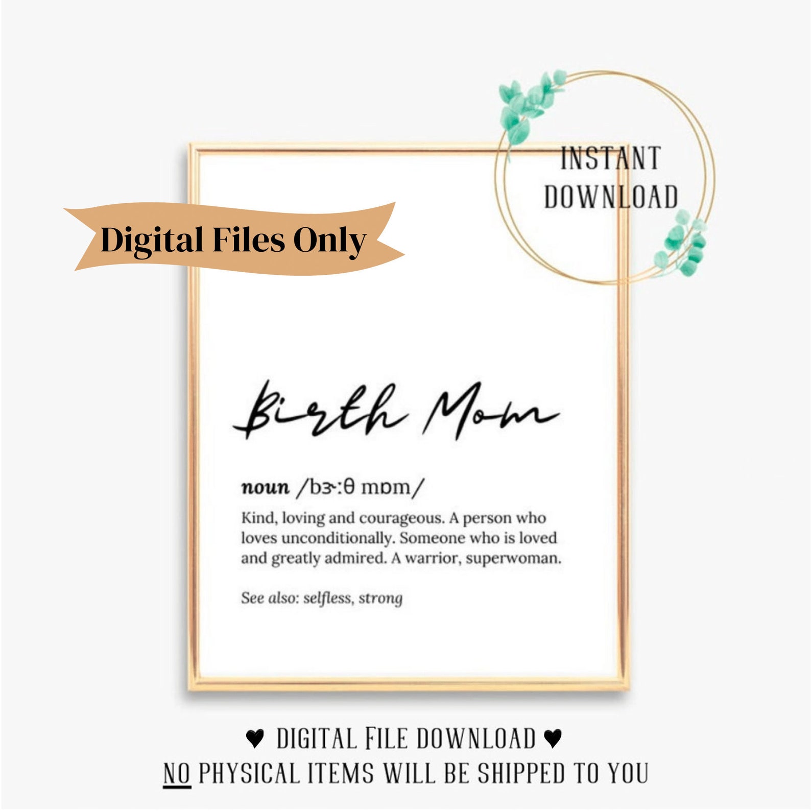 Adoption Birth Mom Gifts Birth Mom Card Birth Mom Gift for Birth ...