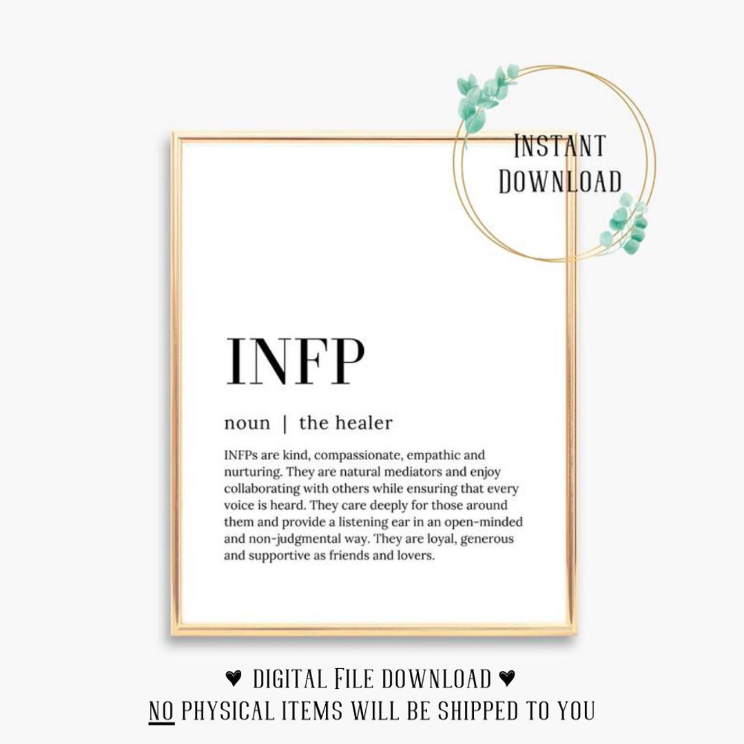 INFP Myers Briggs Infp Poster Personality Infp Gift Myers Briggs Quotes ...