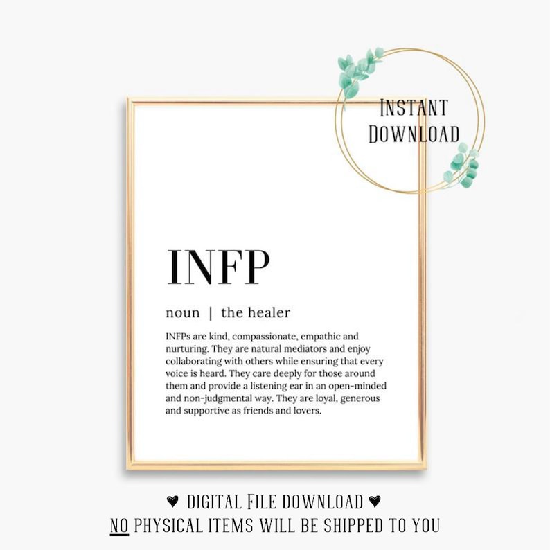 INFP Myers Briggs Infp Poster Personality Infp Gift Myers Briggs Quotes ...