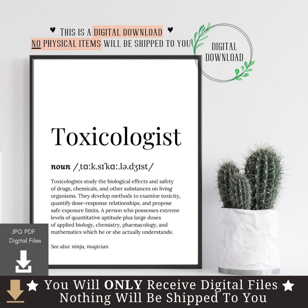 Toxicologist Gift Toxicology Gifts Print Poster Card Wall Art - Etsy