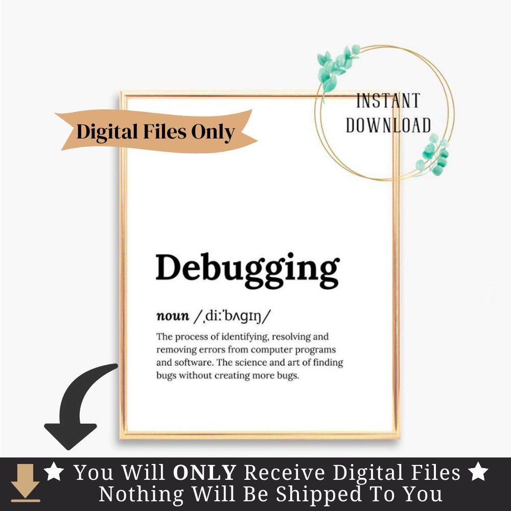 Debugging Programmer Gift Card Software Developer Art Wall - Etsy