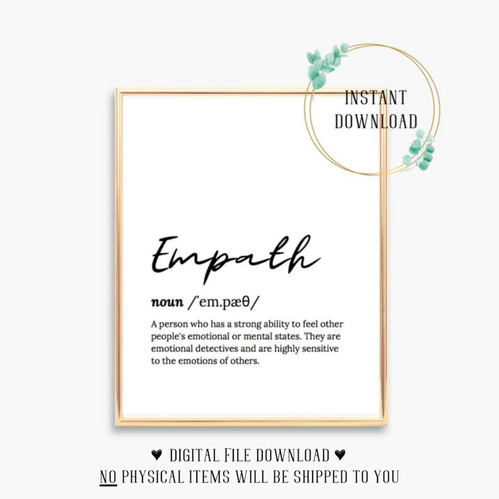 Empath Art Gift Empathy Wall Art Quotes Decor Poster Empathic - Etsy