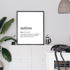 Autism Print Wall Art Decor Pride Autism Quotes Resources Therapist ...
