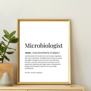 Microbiologist Gift Microbiology Gifts Graduation Card Print Art Quote ...