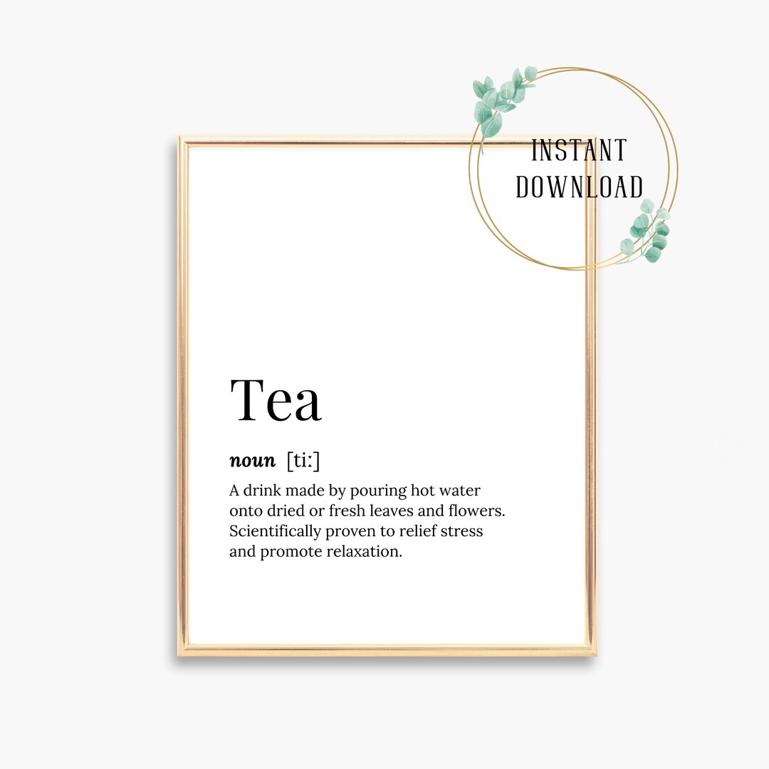 Cup of Tea Quote Cup of Tea Sign Tea Lover Birthday Card Tea Lover Gift ...