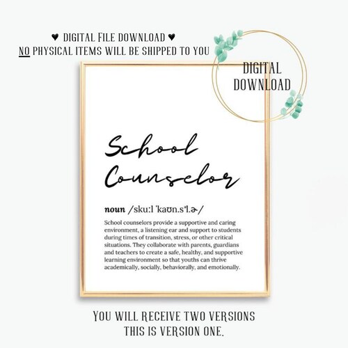 School Counselor Alphabet Print Counseling Gift ABC Office - Etsy