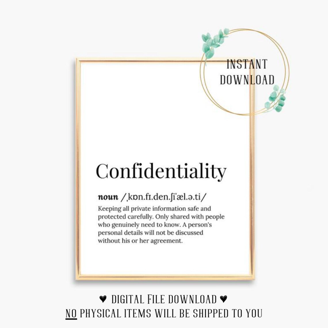 Confidentiality Poster Social Worker Quotes Therapist - Etsy