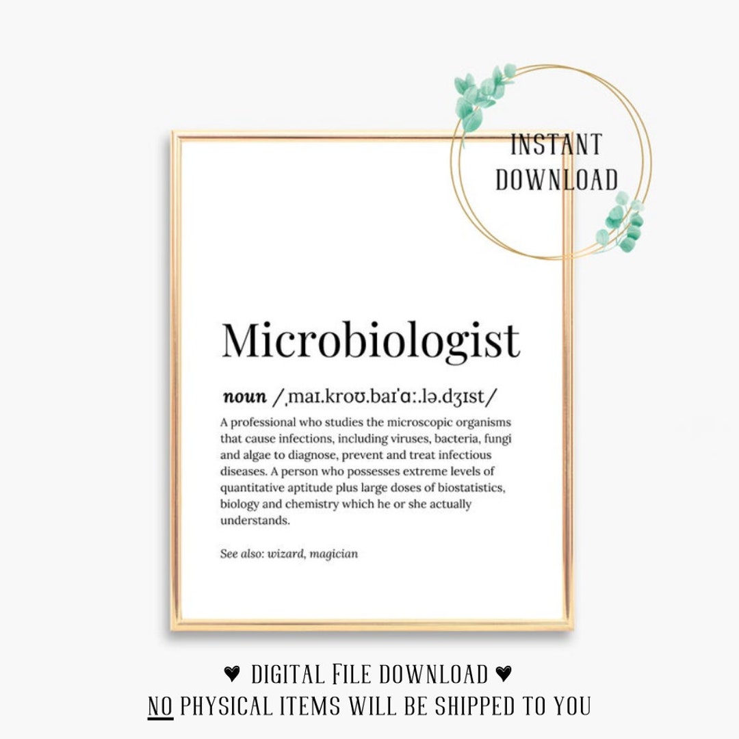 Microbiologist Gift Microbiology Gifts Graduation Card Print Art Quote ...
