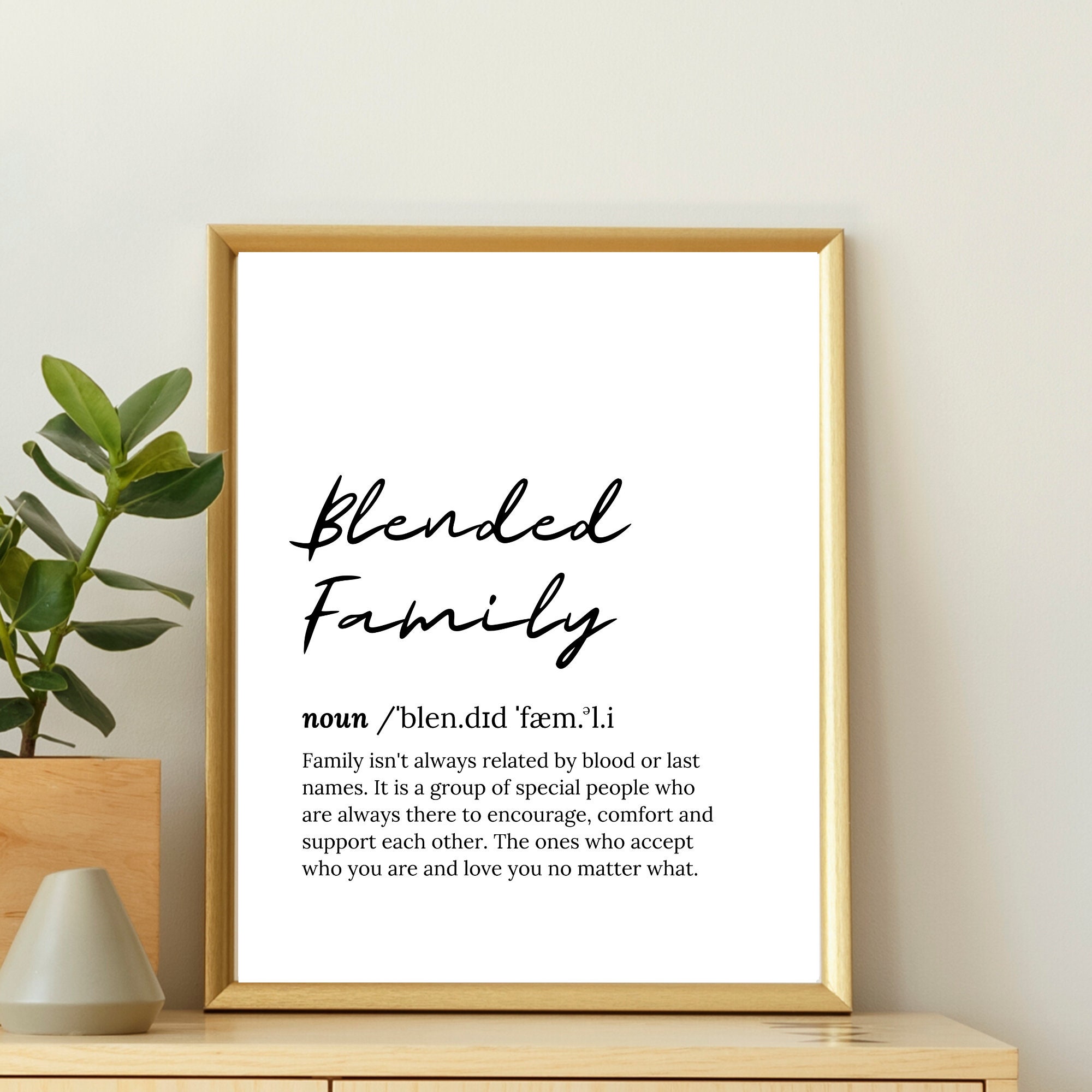 Blended Family Prints Blended Family Decor Quote Step Blended | Etsy